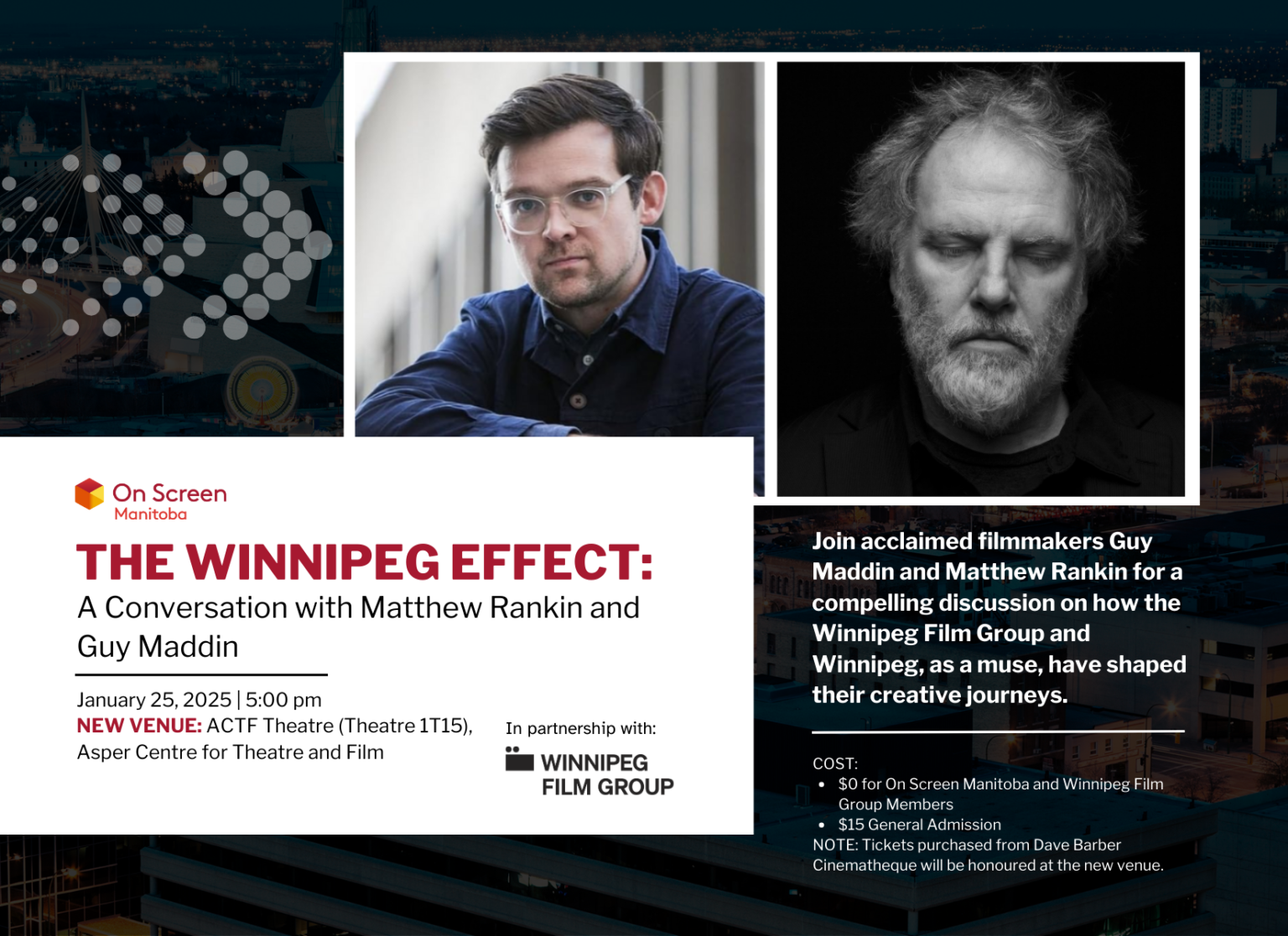 The Winnipeg Effect: A Conversation with Matthew Rankin and Guy Maddin (SOLD OUT!) | Dave Barber ...